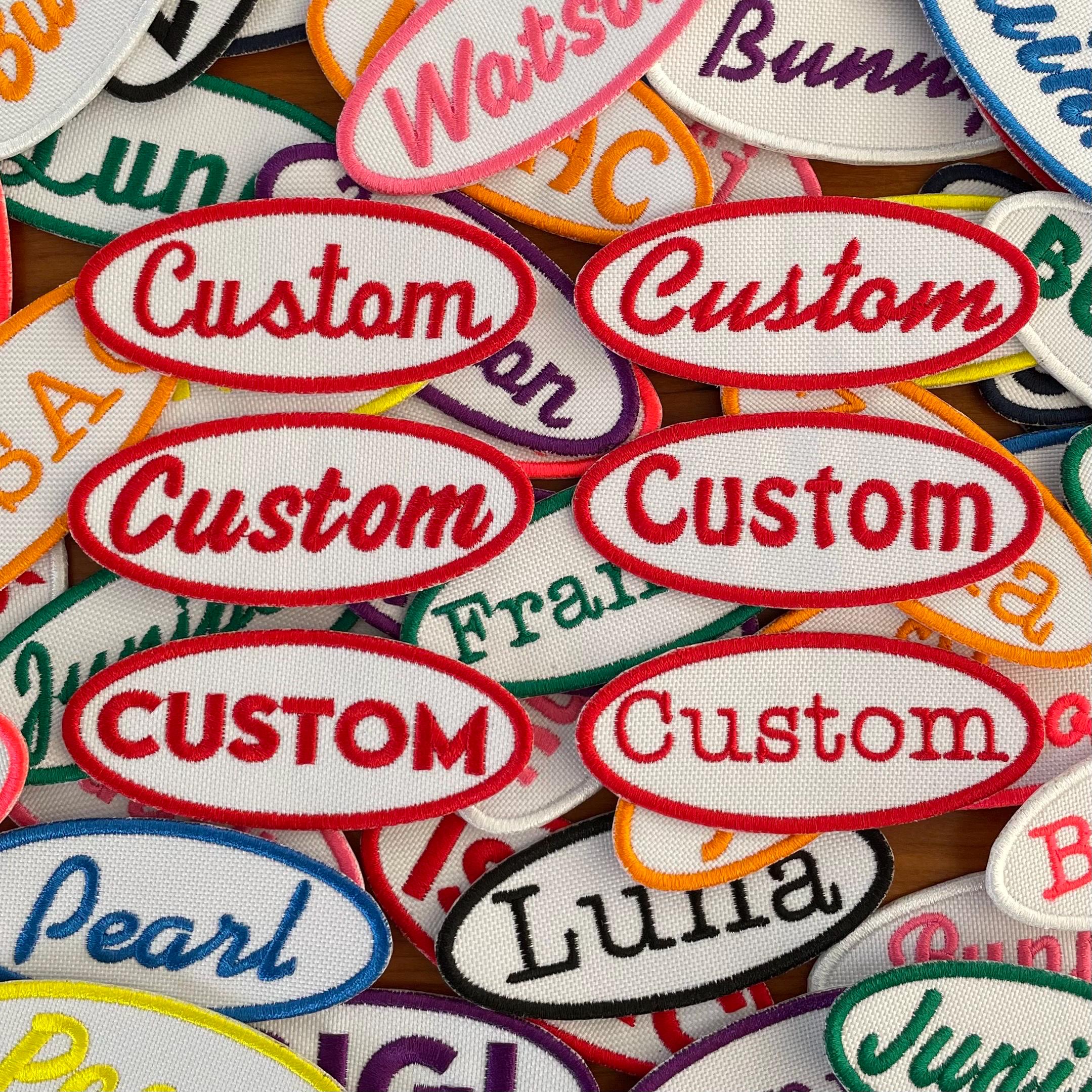 Custom Embroidered Name Patch – Iron on or Hook and Loop - Etsy
