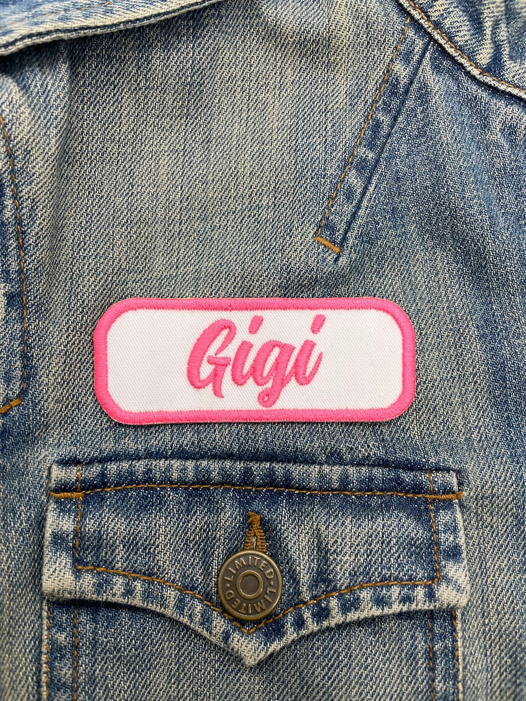 Custom Name Patch Rounded Rectangle - Choice of Color - Etsy
