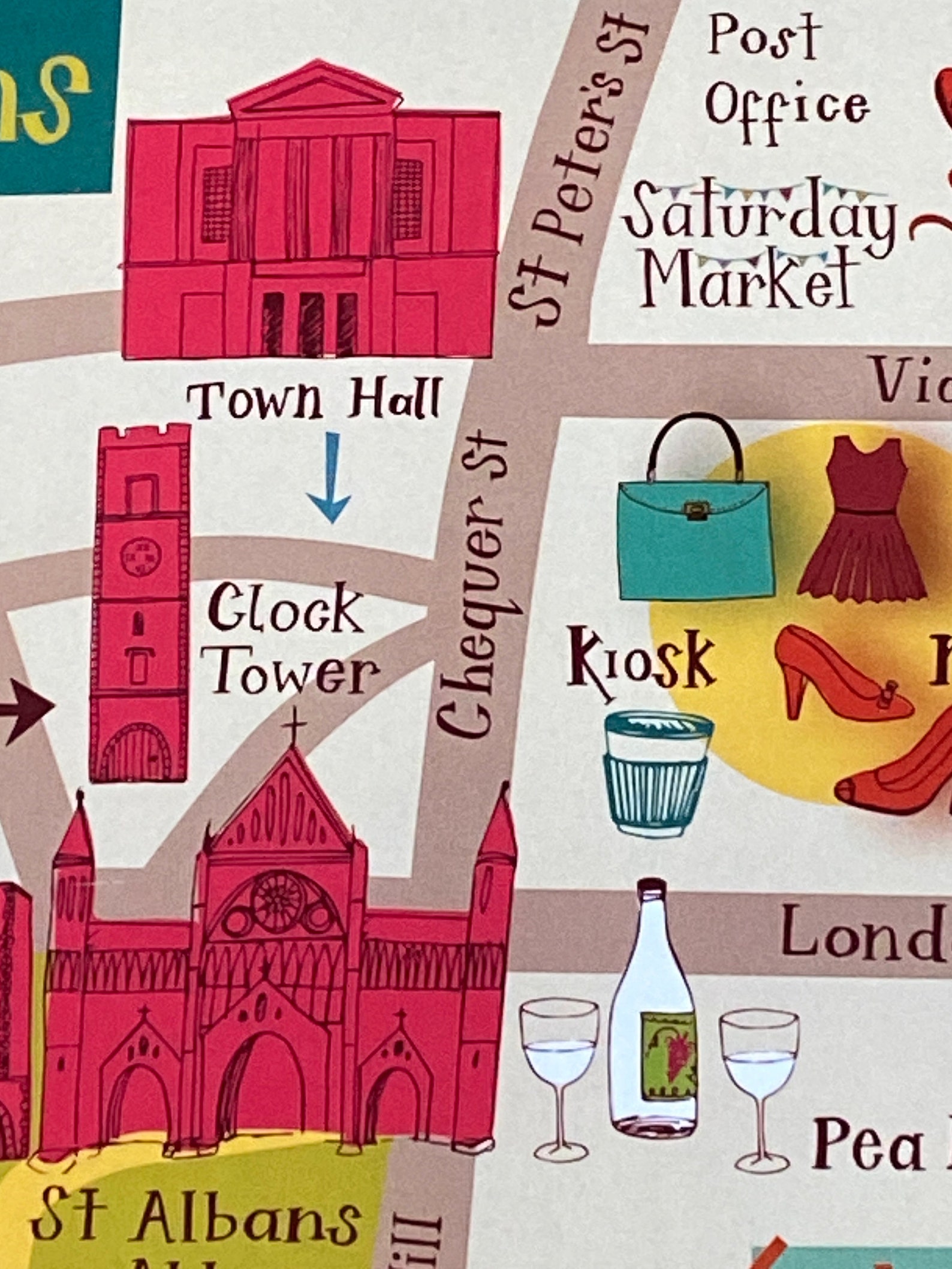St Albans Map Print - Etsy UK