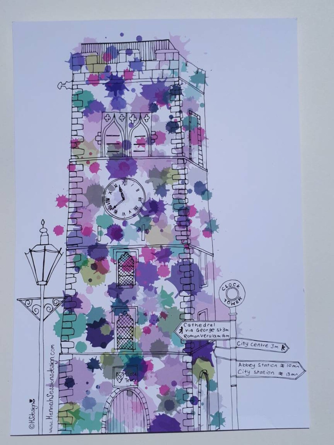 St Albans Clock Tower A4 Art Print - Etsy