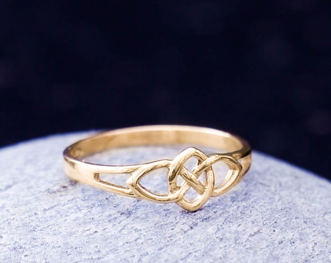 14K Gold Infinity Ring, Celtic Ring Women Gold, Celtic Knot Ring ...