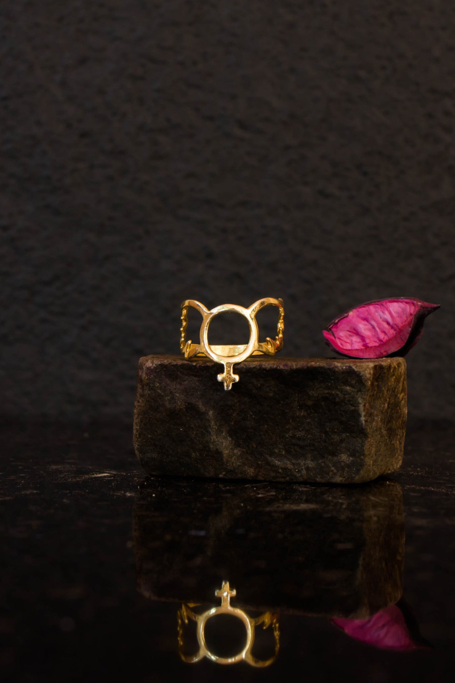 14k Gold Angel Wing Ring Guardian Angel Ring Venus Symbol - Etsy Israel