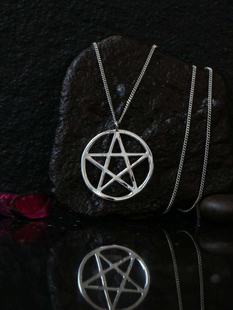 Silver Pentagram necklace pentagram charm pentagram pendant | Etsy