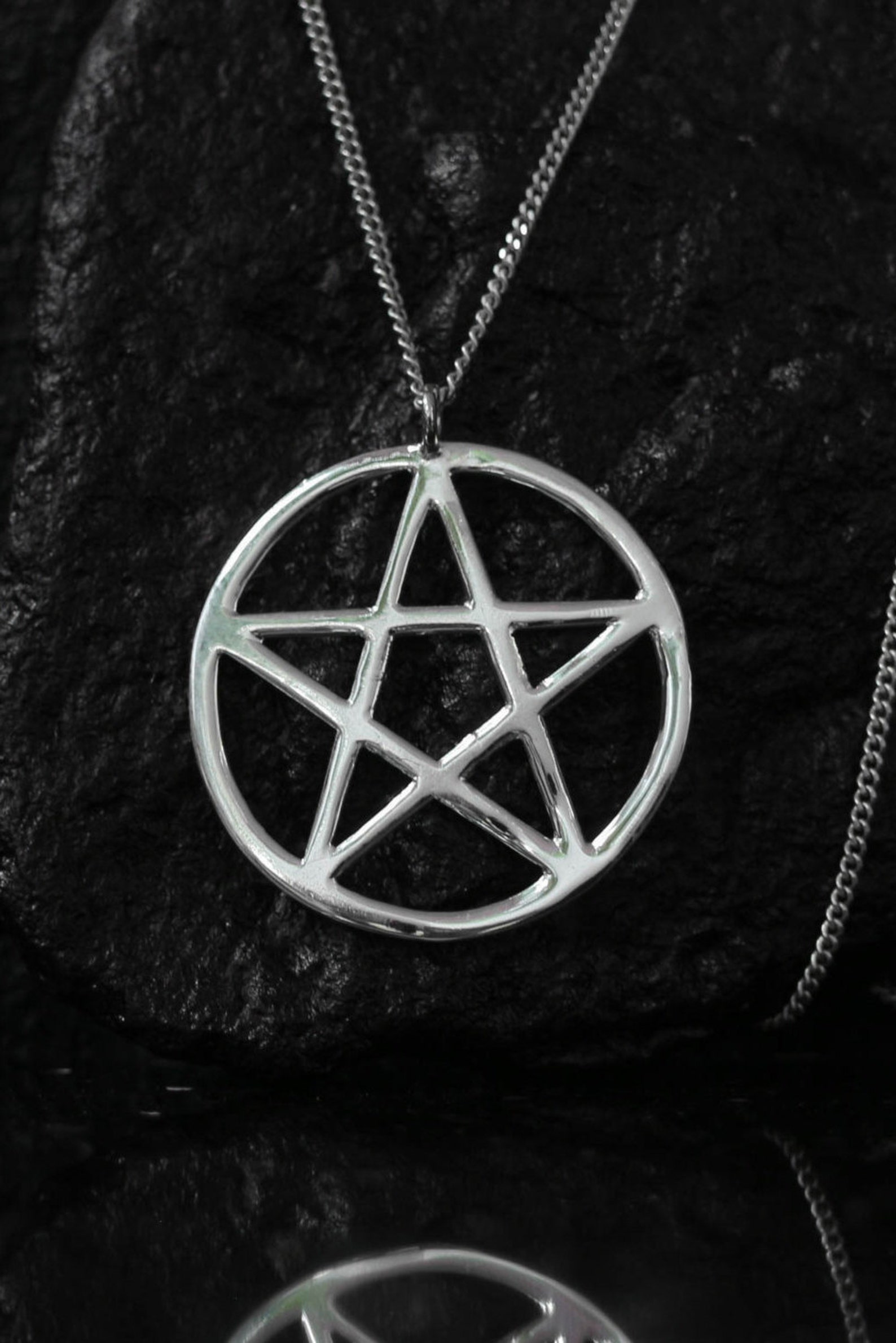 Silver Pentagram Necklace Pentagram Charm Pentagram Pendant - Etsy