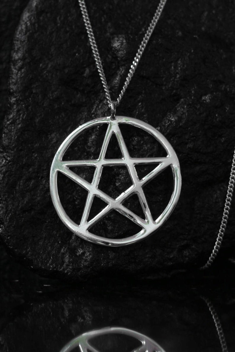 Silver Pentagram necklace pentagram charm pentagram pendant | Etsy