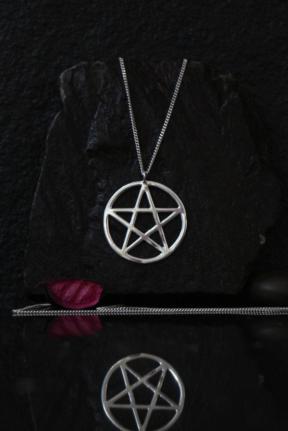 Silver Pentagram Necklace Pentagram Charm Pentagram Pendant - Etsy