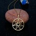 18K Gold Septagram Pendant, Heptagram Necklace, Solid Gold 7 Pointed ...