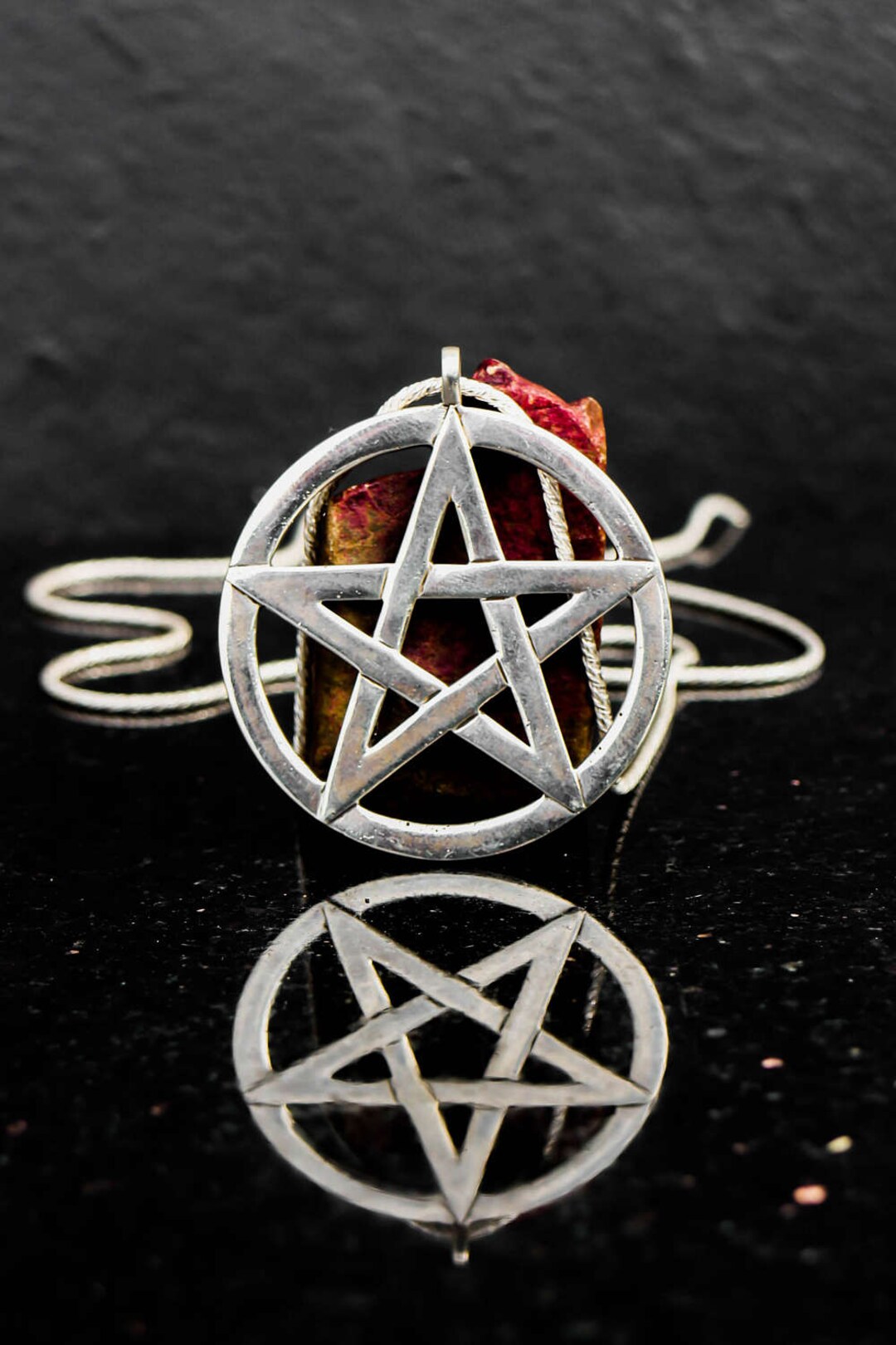 XL Size Pentagram Pendant, Sterling Silver, Large Pentagram Necklace ...