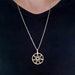 18K Gold Septagram Pendant, Heptagram Necklace, Solid Gold 7 Pointed ...