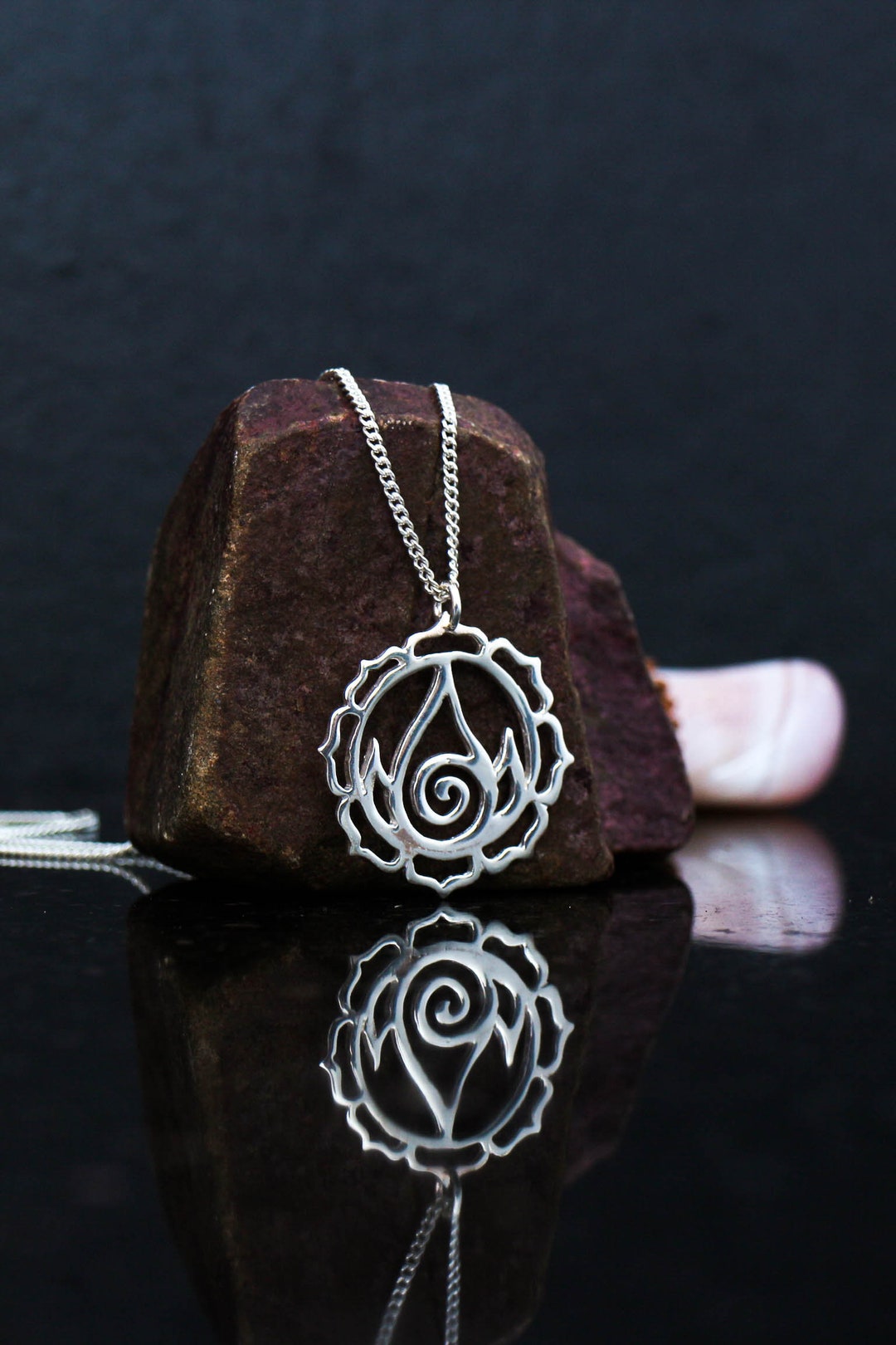 Zodiac Fire Necklace Fire Element Pendant Fire Symbol - Etsy