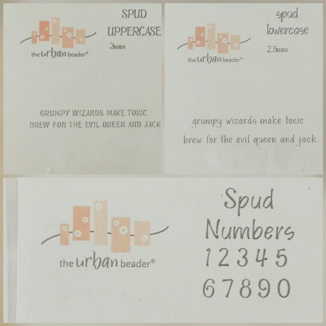 DESTASHED Spud Uppercase Lowercase and Numbers Alphabet - Etsy