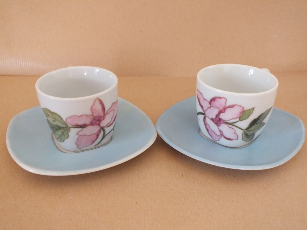 Espresso Coffee Set. 2 Espresso Coffee Cups, Saucers and a Tray. - Etsy