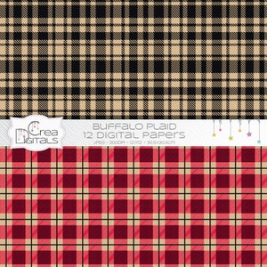 Rustic Lumberjack Buffalo Plaid, 12 Digital Papers, DIRECT DOWNLOAD - Etsy