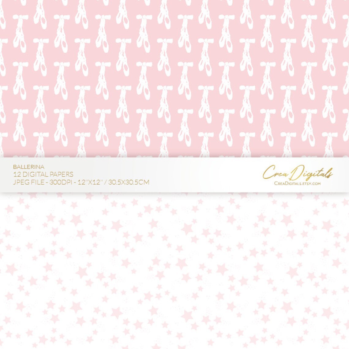 Ballerina 12 Light Pink Digital Papers Seamless Pattern - Etsy