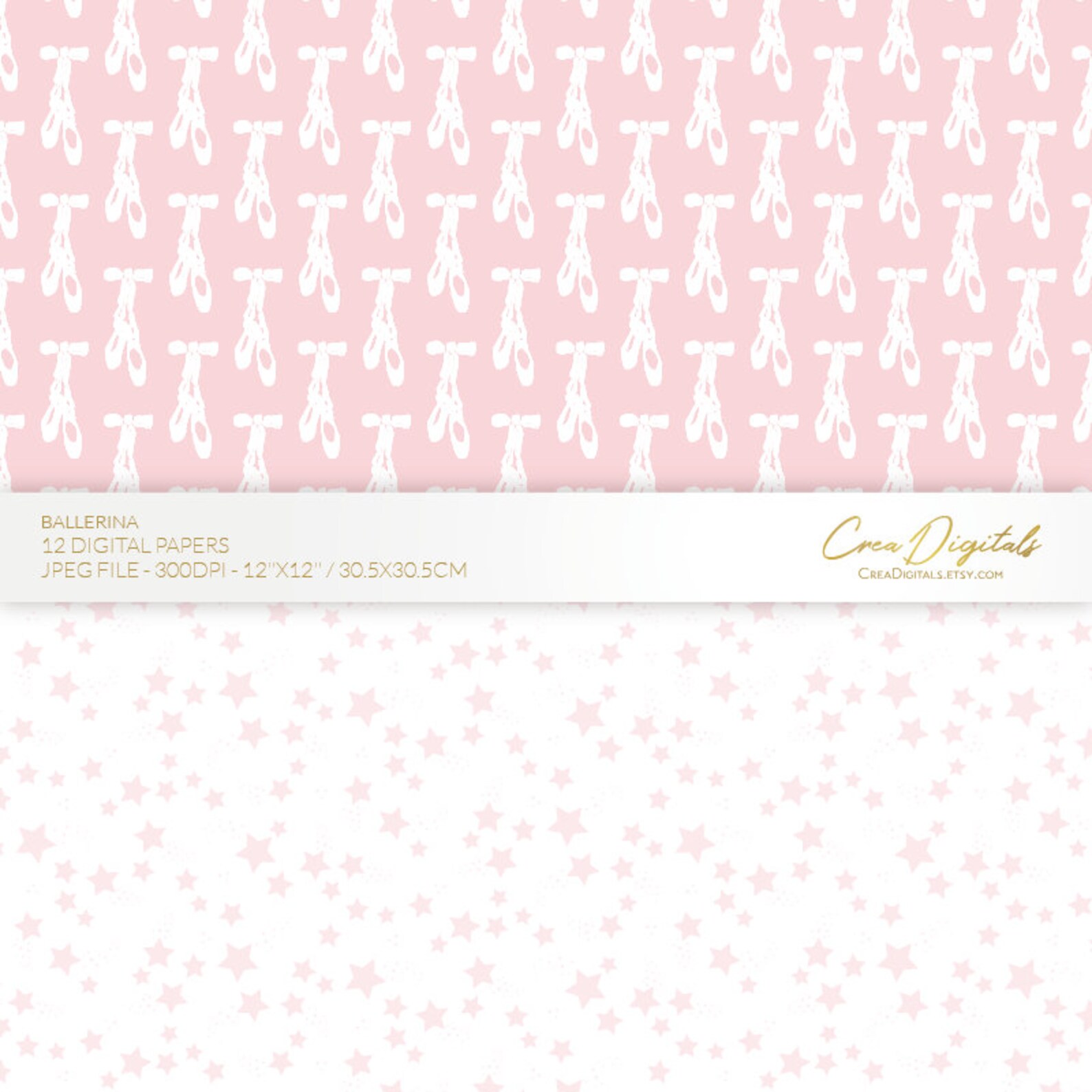Ballerina 12 Light Pink Digital Papers Seamless Pattern - Etsy