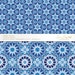 Arabic Pattern, Blue 12 Digital Paper Pack 2, Seamless Moroccan Pattern ...