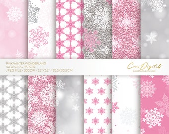 Pink Digital Papers - Etsy