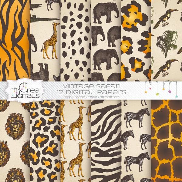 Safari Digital Paper - Etsy