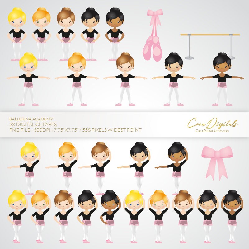 Ballerina Cliparts, Ballet Academy, Pink and Black Ballet Dancer, 28 ...
