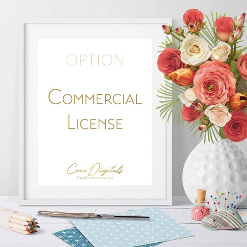 Commercial License ONE Single Set Commercial License - Etsy