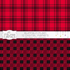 Rustic Lumberjack Buffalo Plaid, 12 Digital Papers, DIRECT DOWNLOAD - Etsy