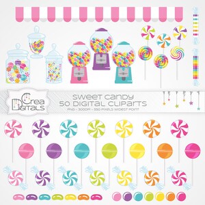 Pink Sweet Candy, 50 Digital Cliparts, INSTANT DOWNLOAD - Etsy