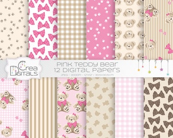 Fairy 12 Pink Digital Papers INSTANT DOWNLOAD | Etsy