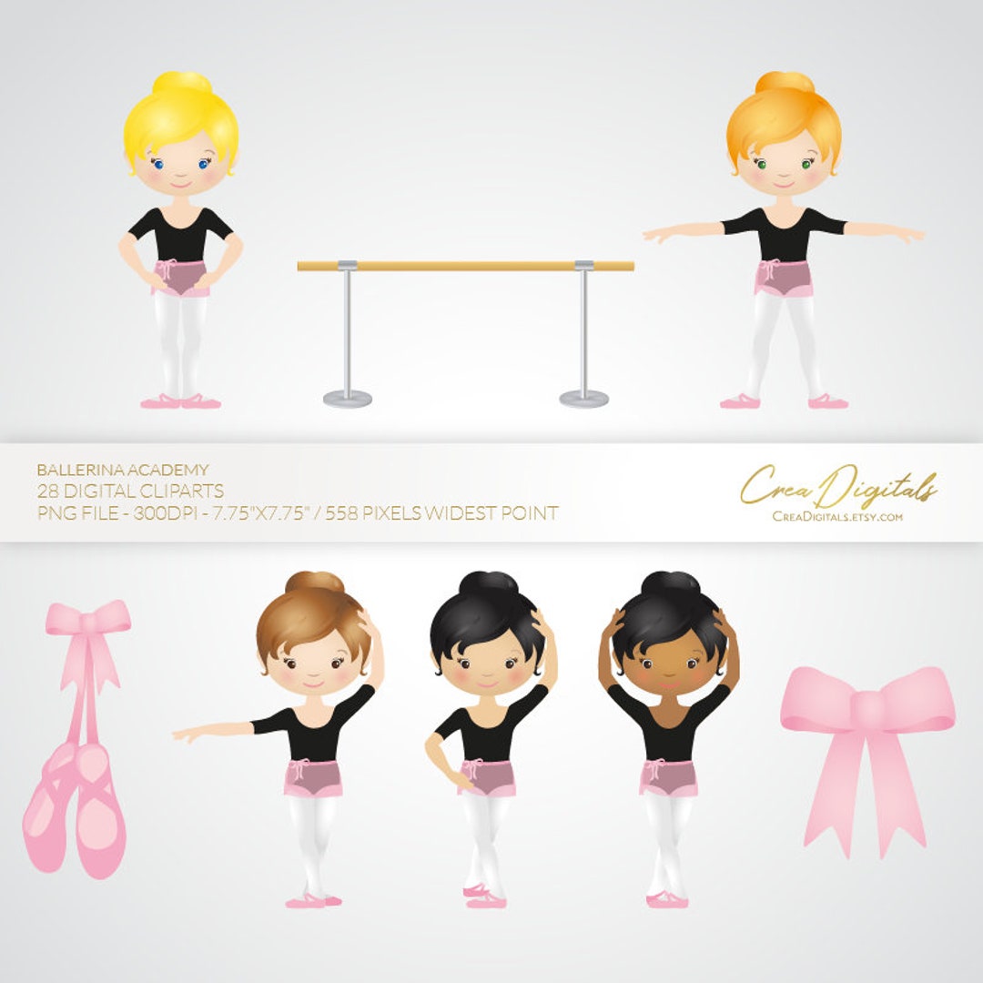 Ballerina Cliparts, Ballet Academy, Pink and Black Ballet Dancer, 28 ...