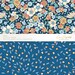 Floral Digital Paper, Navy, Coral and Yellow Seamless Pattern, Ditsy ...