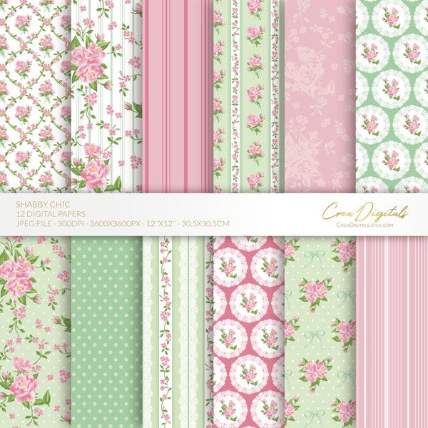 Mint Shabby Chic - Etsy