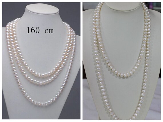 Long Pearl Necklaces60 Inches Ivory Pearl Necklaces Etsy