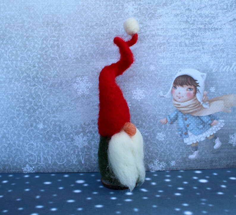 Needle felted Dwarf Christmas Gnome Christmas decoration | Etsy