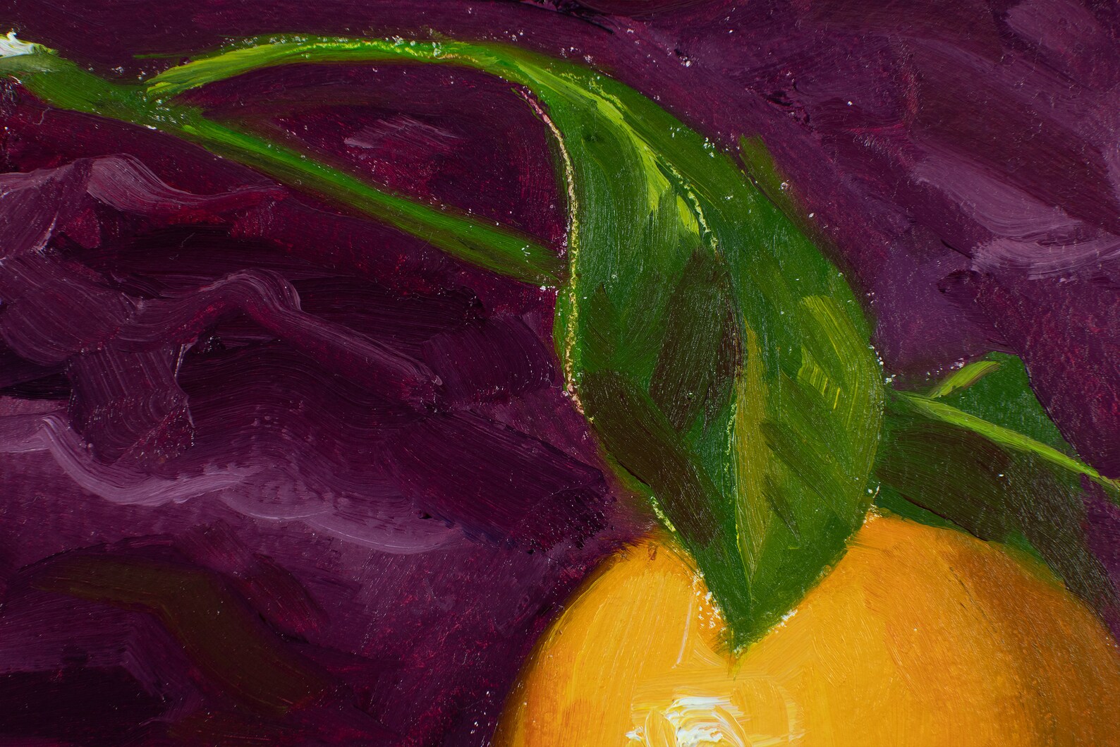 Clementines on Crimson Velvet Background Original Oil Painting Small ...