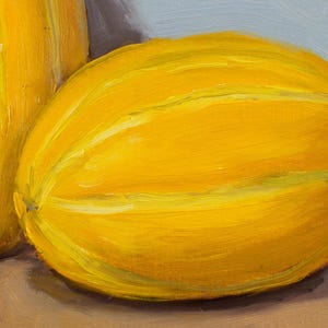 Cha Me Korean Melons Original Oil Painting Chame Still Life Kitchen Art ...