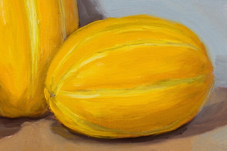 Cha Me Korean Melons Original Oil Painting Chame Still Life Kitchen Art ...