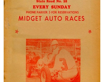 Vintage Reproduction Racing Poster Macon Speedway Midget Races | Etsy