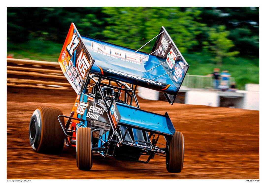 Vintage Reproductiopns Racing Poster Sheldon Haudenschild Slidin It In ...