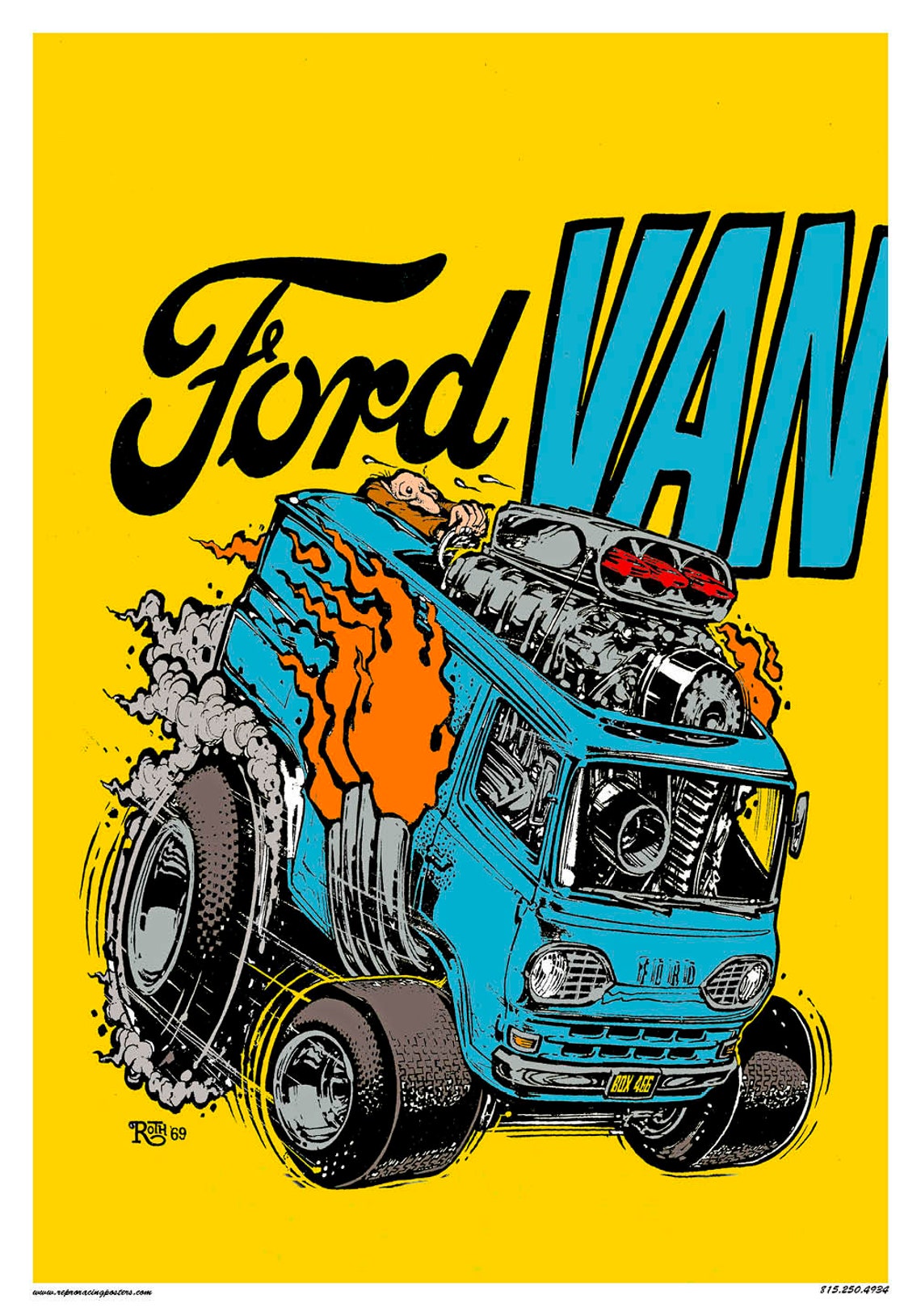 Vintage Reproduction Poster Roth Ford Van - Etsy