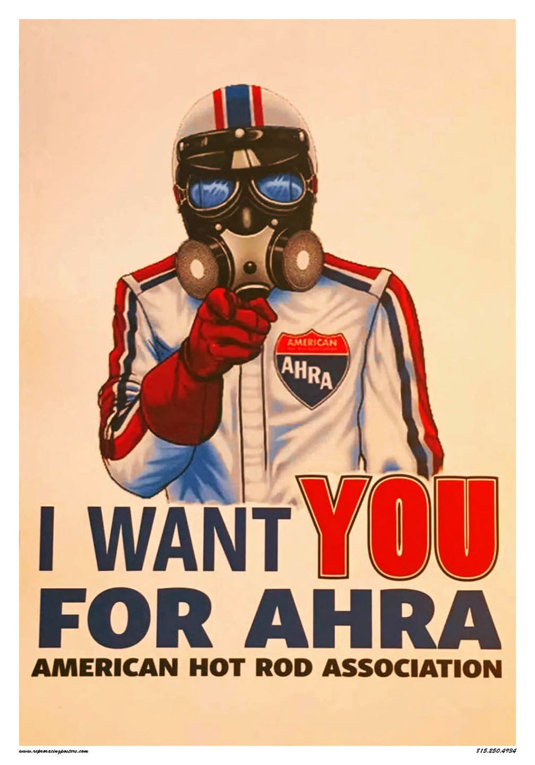 Vintage Reproduction Racing Poster I Want You for AHRA Drag Racing - Etsy