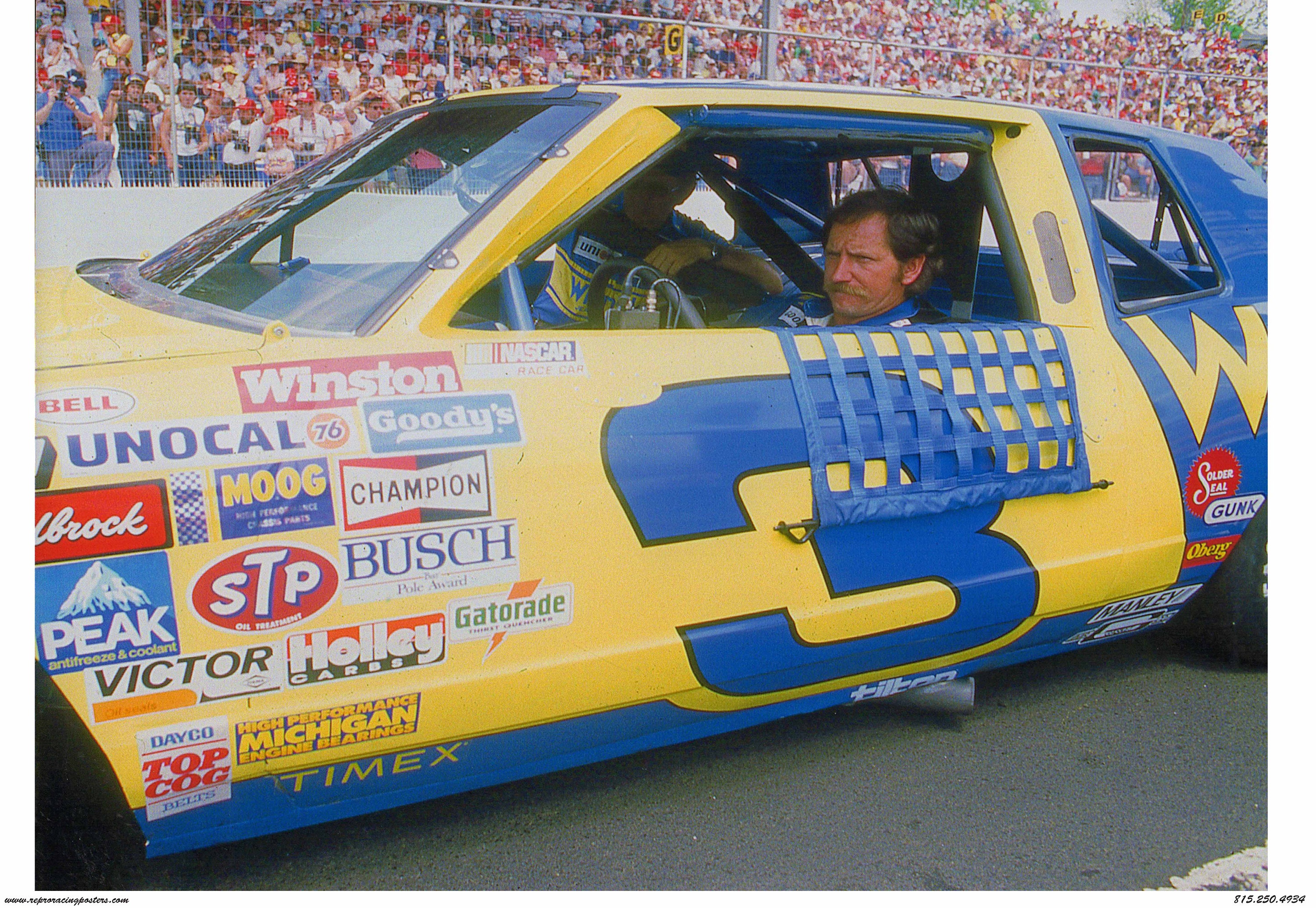 Vintage Reproduction Racing Poster Dale Earnhardt Nascar Wrangler ...