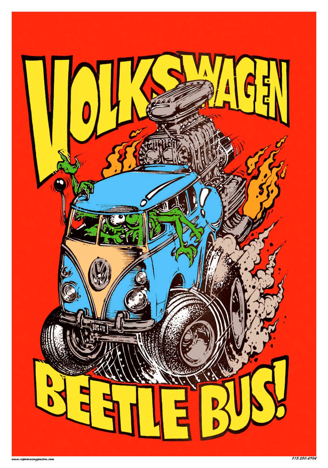 Vintage Reproduction Racing Poster Volkswagen Beetle Bus - Etsy