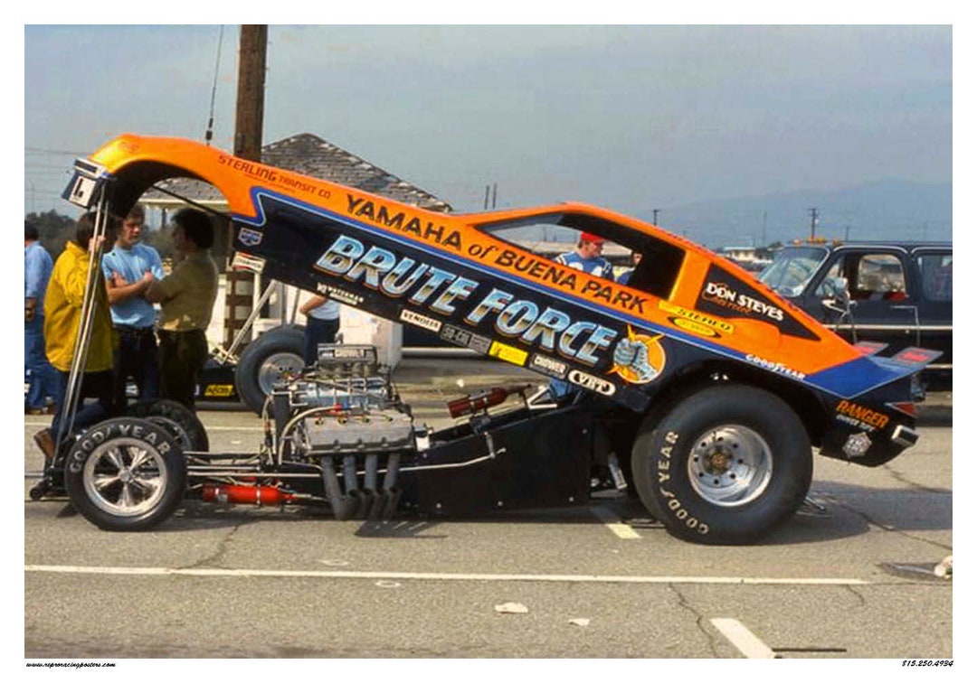 Vintage Reproduction Racing Poster John Force Funny Car Body Up - Etsy