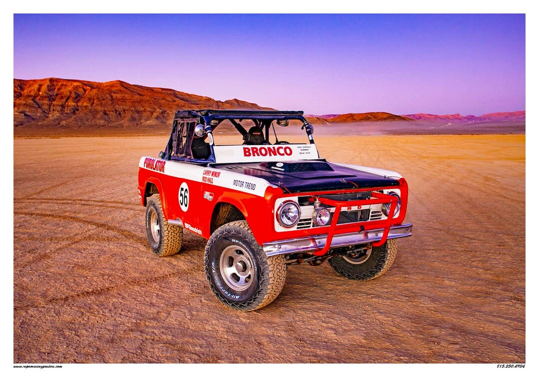 Vintage Reproduction Racing Poster Purolator Ford Baja Bronco - Etsy