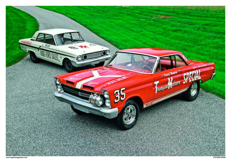 Vintage Reproduction Poster Ford Thunderbolt Mercury Comet AFX Drag ...