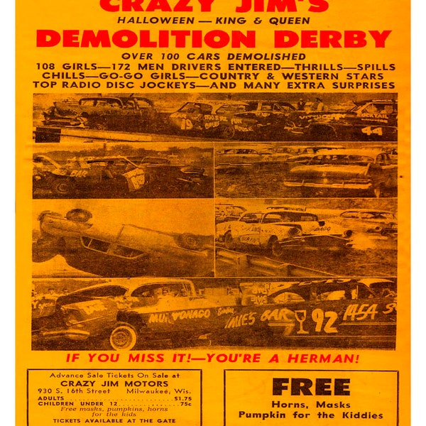 Demo Derby Poster - Etsy