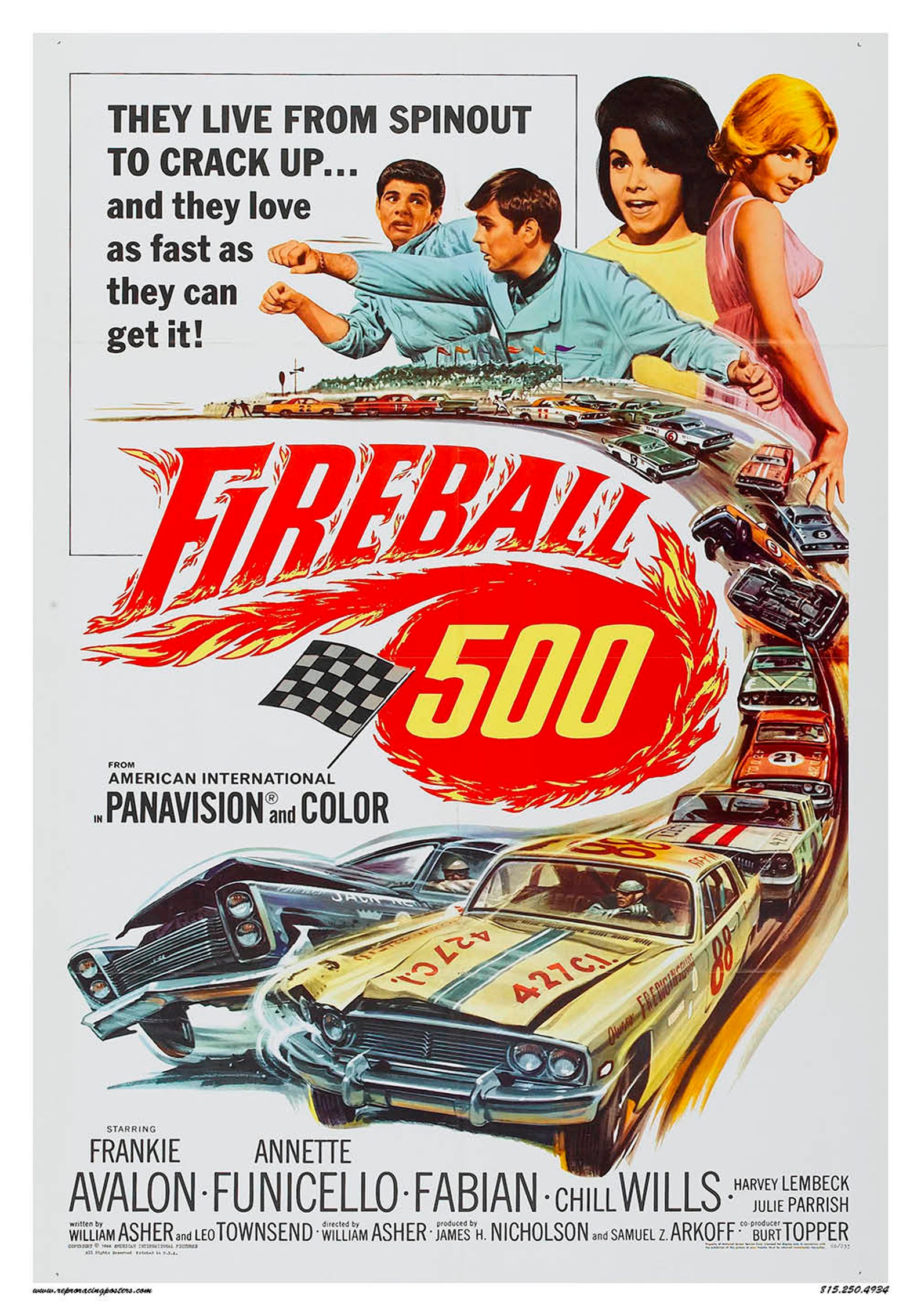 Vintage Reproduction Racing Poster Fireball 500 Movie - Etsy