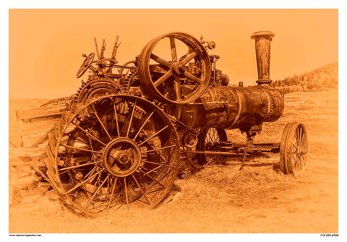 Vintage Reproduction Poster Very Old Farm Tractor - Etsy