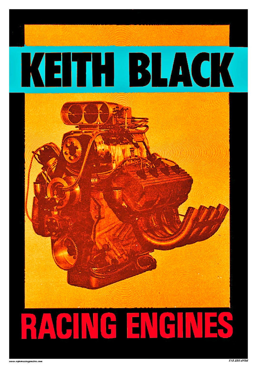 Vintage Reproduction Racing Poster Keith Black Hemi Racing Engines - Etsy