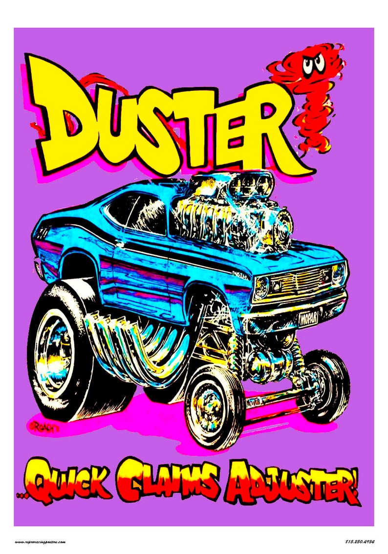 Vintage Reproduction Poster Roach Duster Garage Art - Etsy