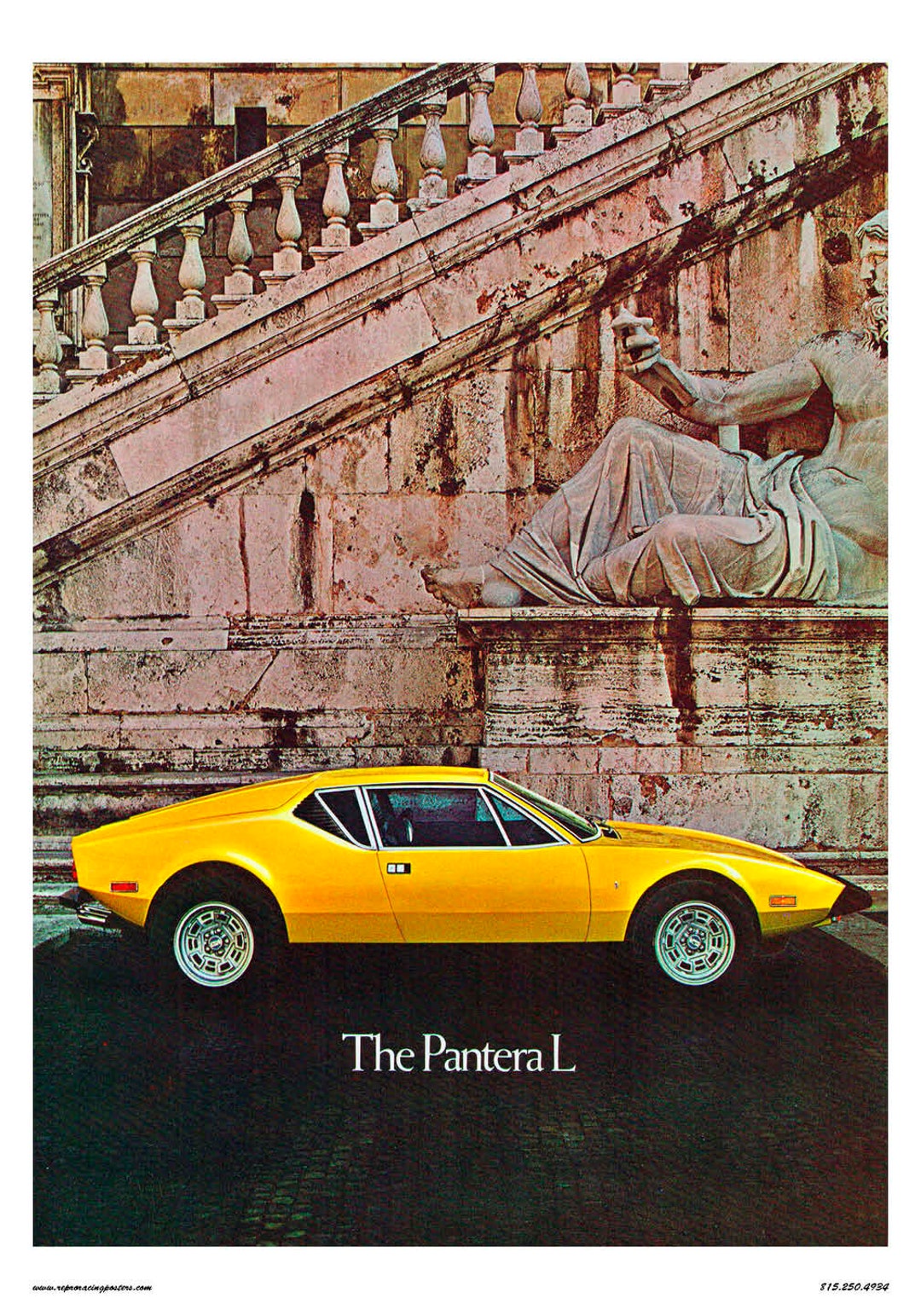 Vintage Reproduction Poster Ford Pantera L Super Car - Etsy